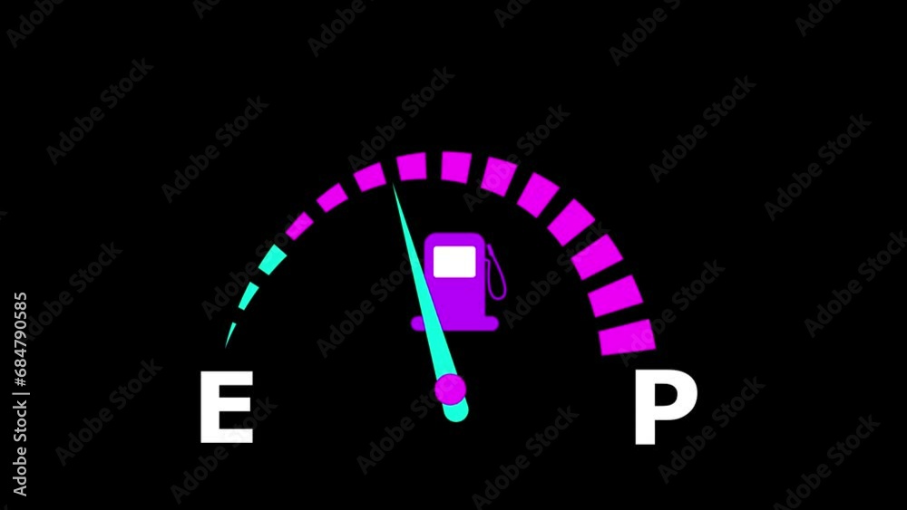 Fuel indicator icon, fuel meter dashboard, Fuel tank gauge animation ...