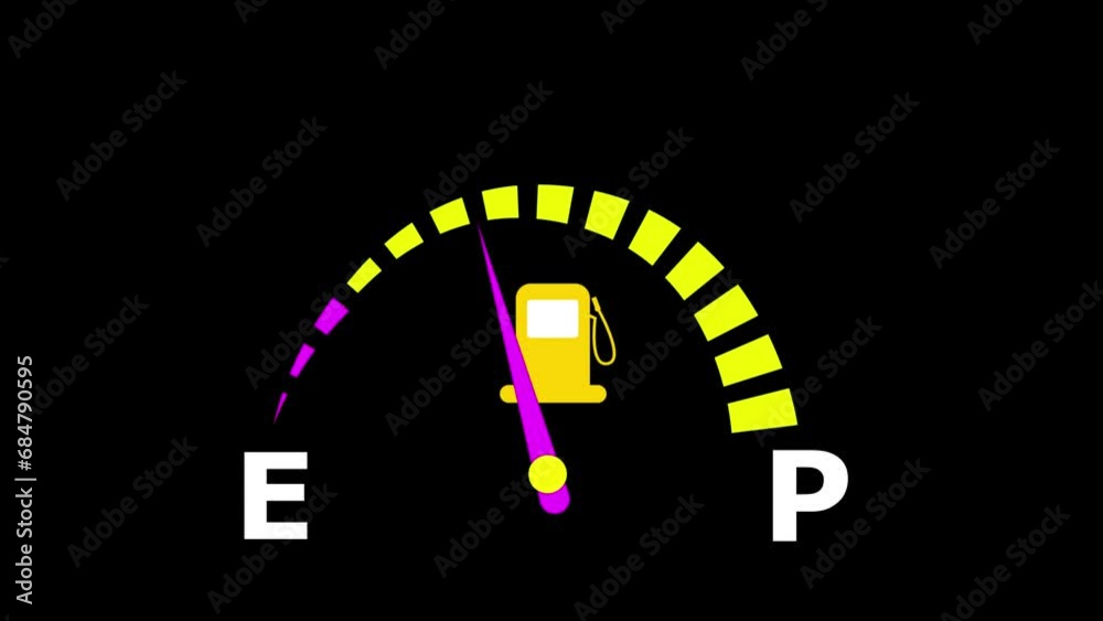Fuel indicator icon, fuel meter dashboard, Fuel tank gauge animation ...