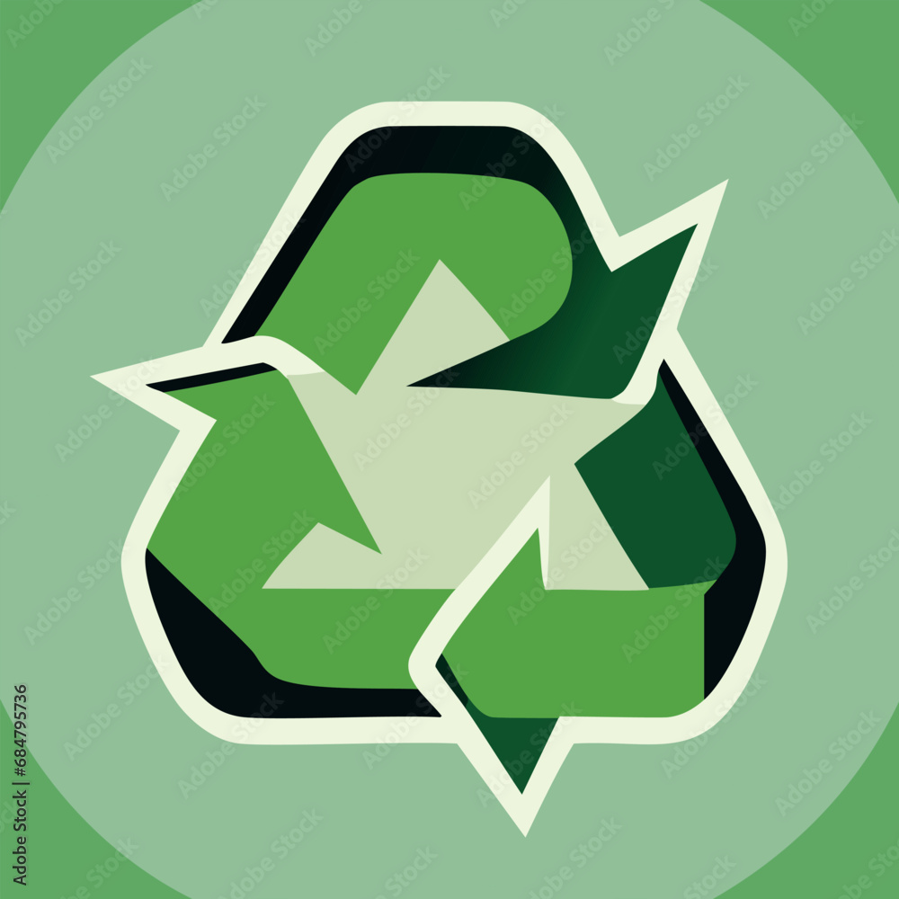 Vetor de Recycle logo. Recycling. Logo. Icon. Green recycle logo ...
