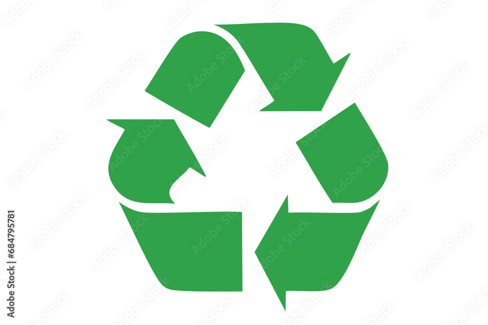 Recycle logo. Recycling. Logo. Icon. Green recycle logo. Square design ...