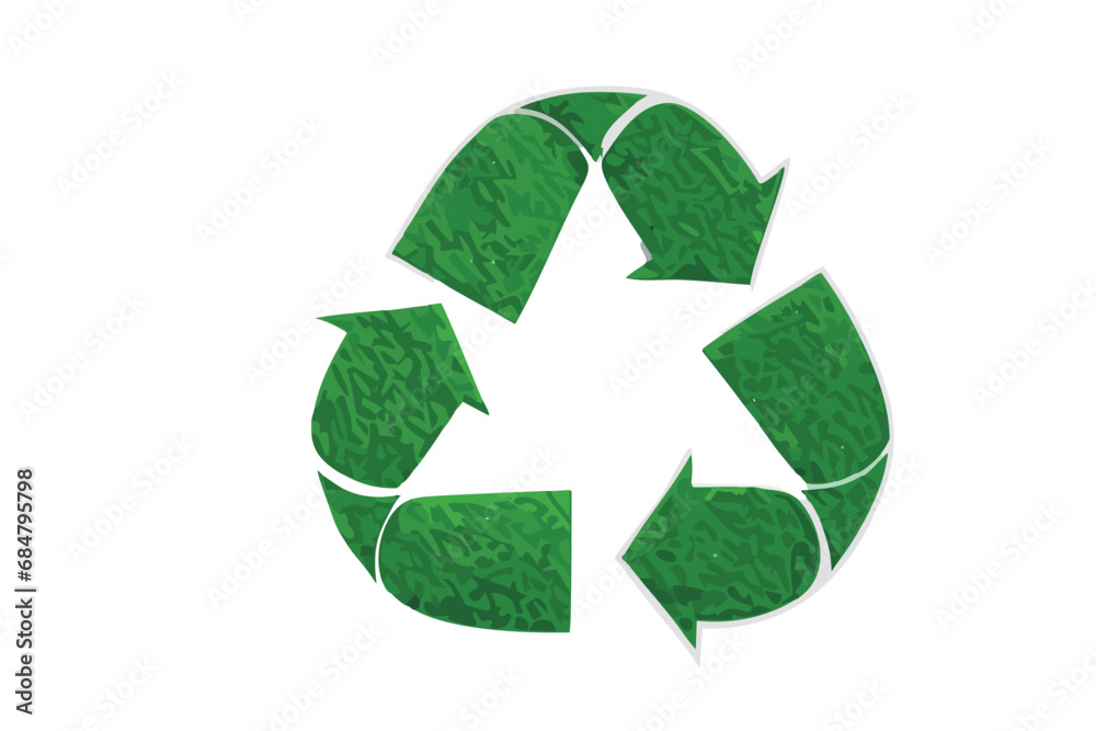 Recycle logo. Recycling. Logo. Icon. Green recycle logo. Square design ...