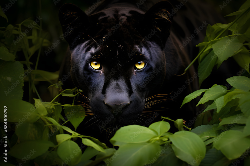 Schwarzer Panther: Majestätisches Raubtier in wilder Schönheit und ...