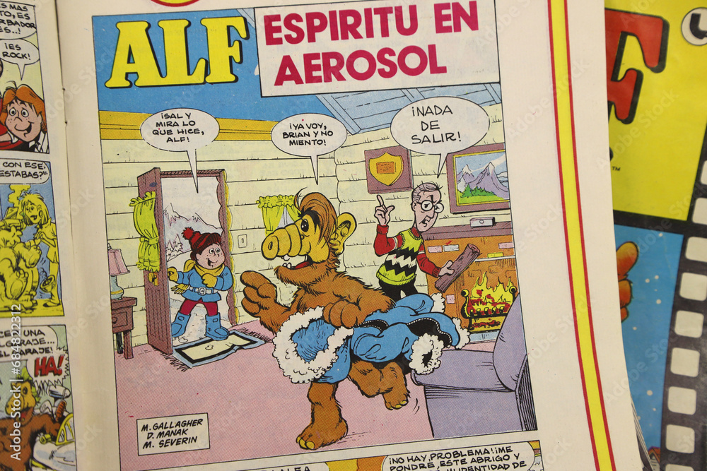 Comic magazine with the characters of the television series of the 80s ...