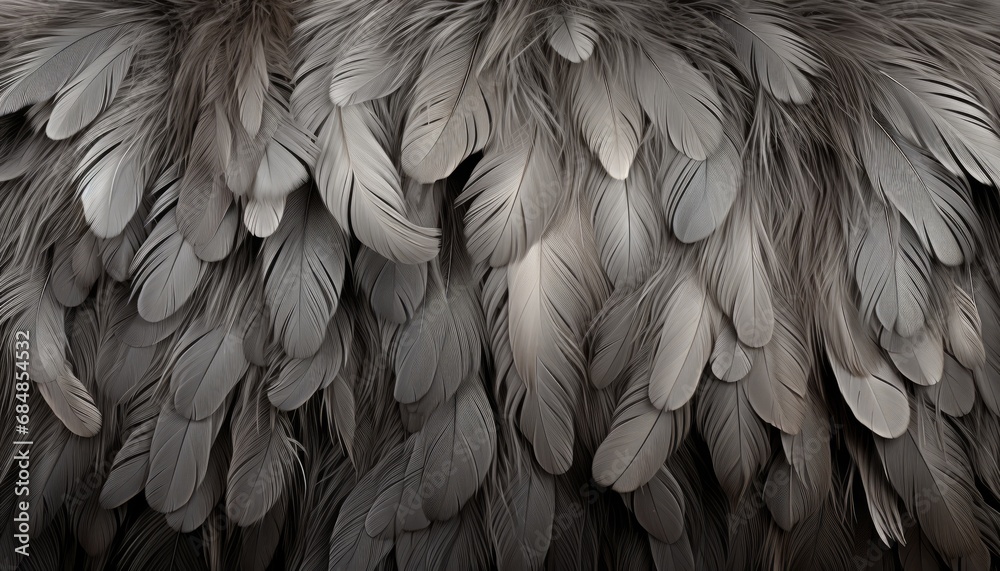 Detailed black feather texture background with digital art featuring ...