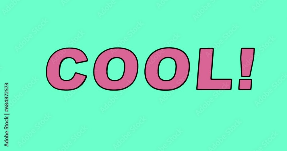 3D Cool Text Effect Design animation on mint green background. Modern ...