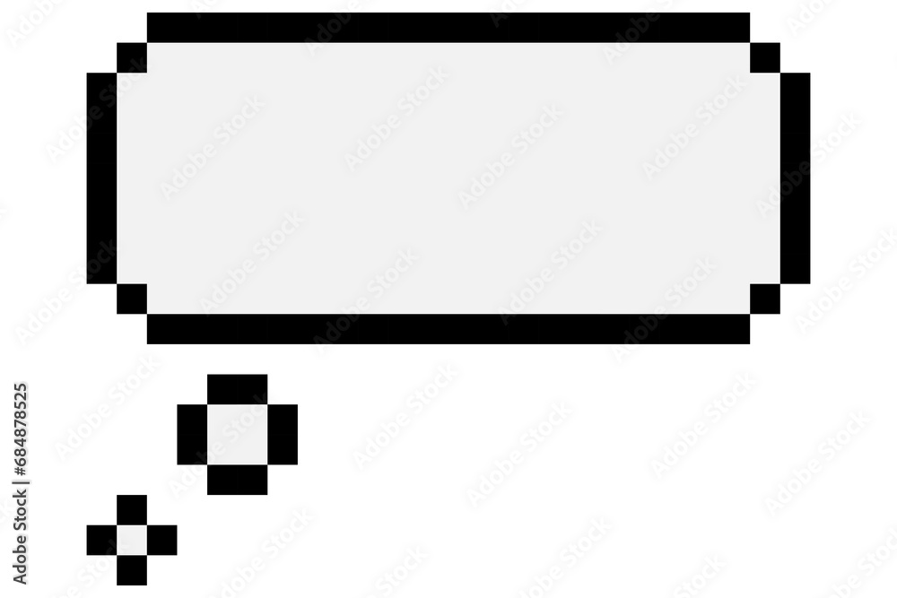 thought bubble, thinking bubble pixel 8 bit vector png Stock ...
