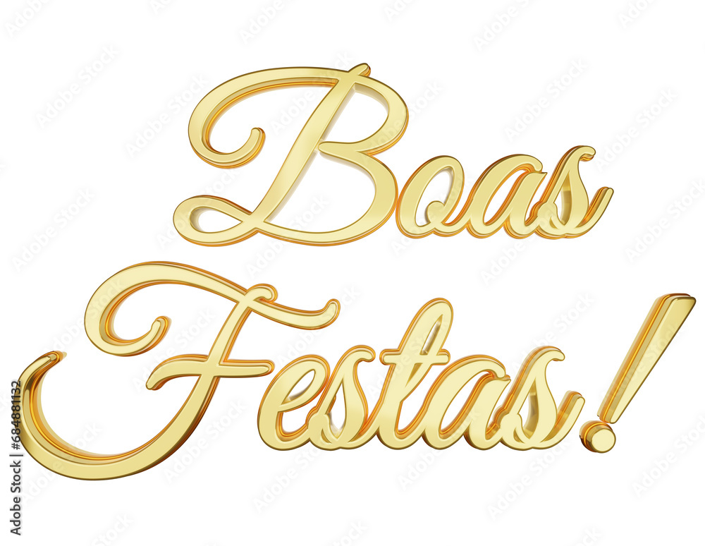 Texto de Boas Festas com fonte tipo script Stock-Illustration | Adobe Stock
