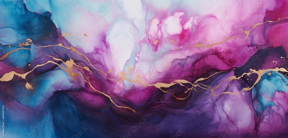 Explore the intriguing texture of alcohol ink, creating an abstract ...