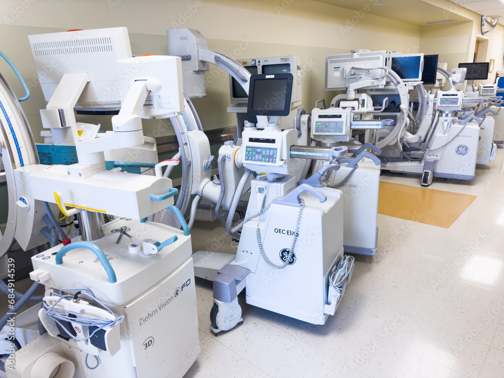 Chicago, IL, USA, november 27, 2023, High-tech medical equipment in a ...