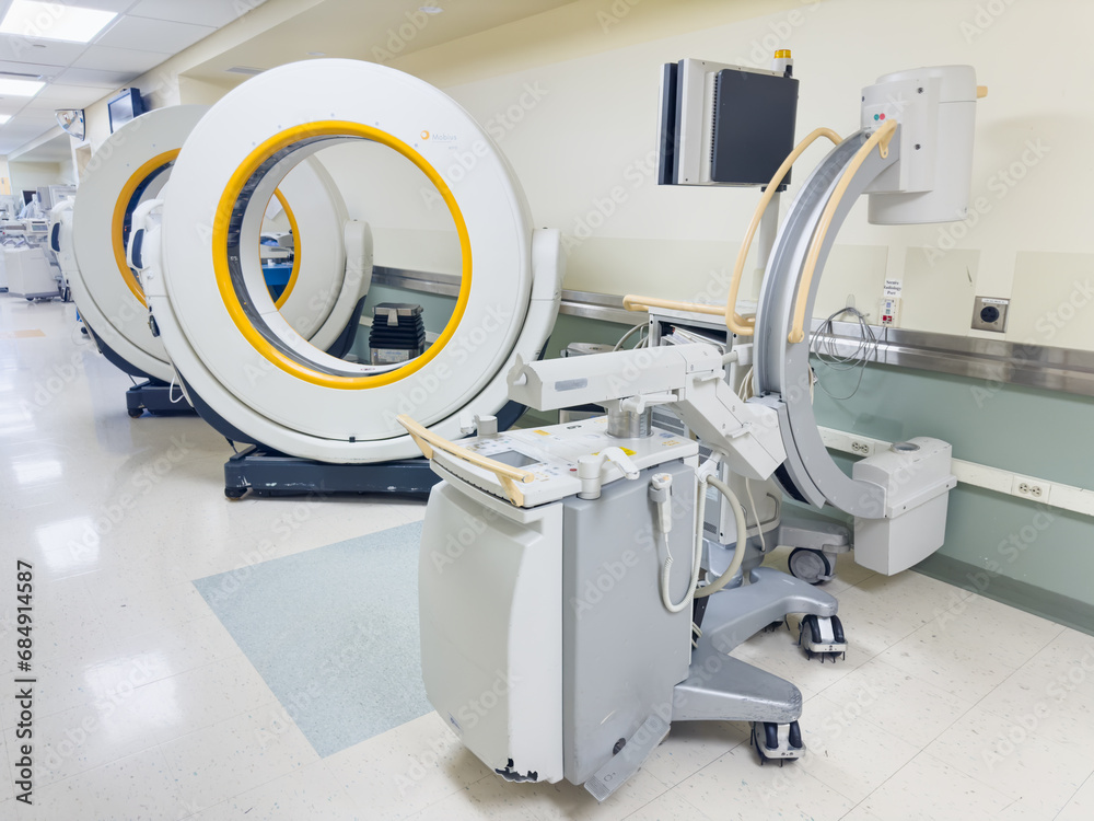 Chicago, IL, USA, november 27, 2023, High-tech medical equipment in a ...