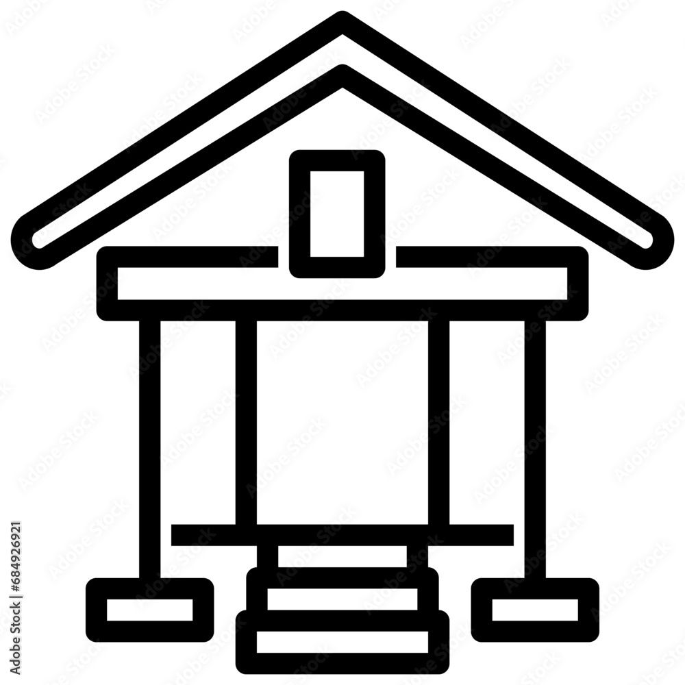 shrine outline style icon Stock Vector | Adobe Stock
