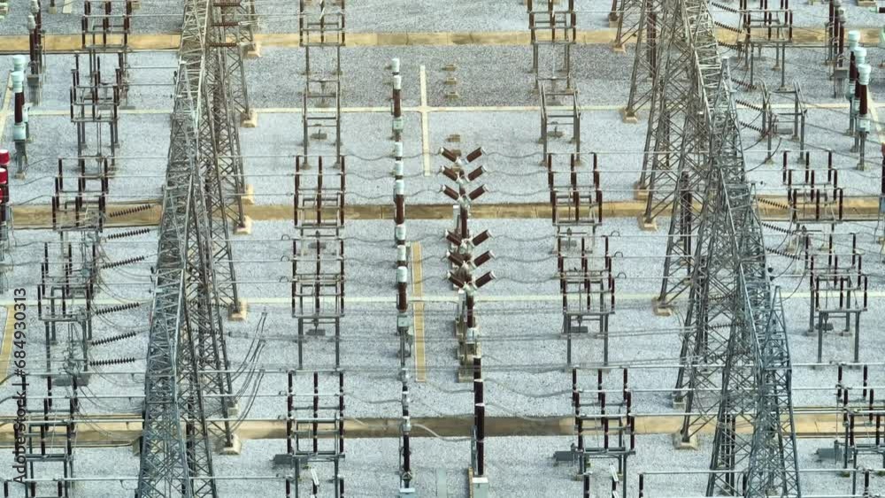 A drone reveals the high voltage power station as a high-tech oasis ...