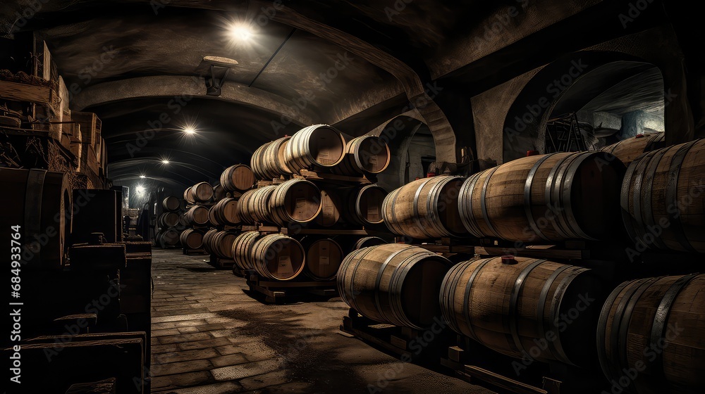 barrel cellar wine drink aged wine barrels illustration old ry, alcohol ...