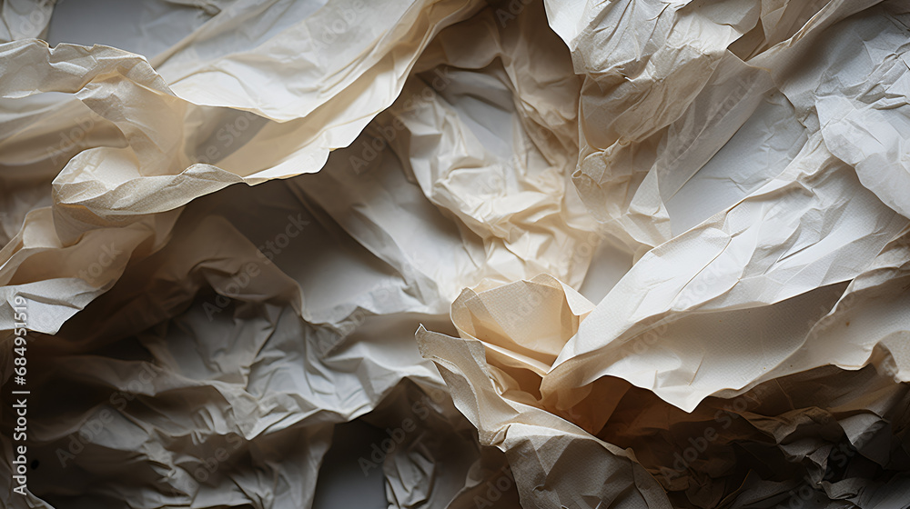 ภาพประกอบสต็อก heavy wrinkled paper, Texture of crumpled brown paper in ...