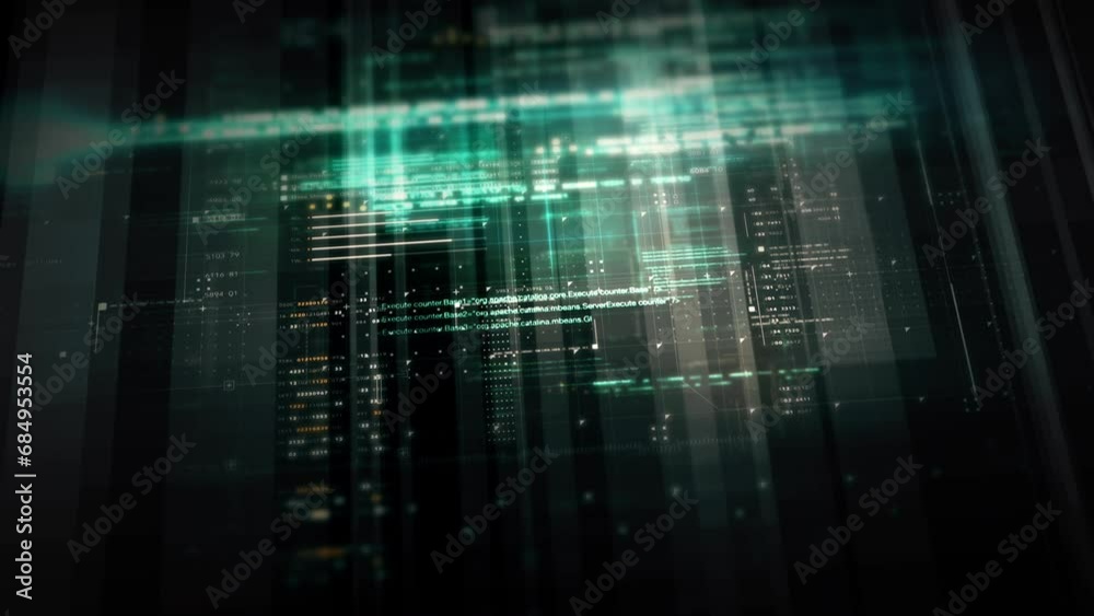 Immersive data matrix simulation UI with cutting-edge digital ...