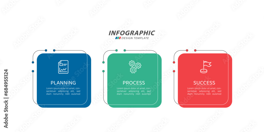 Timeline Creator infographic template. 3 Step timeline journey ...