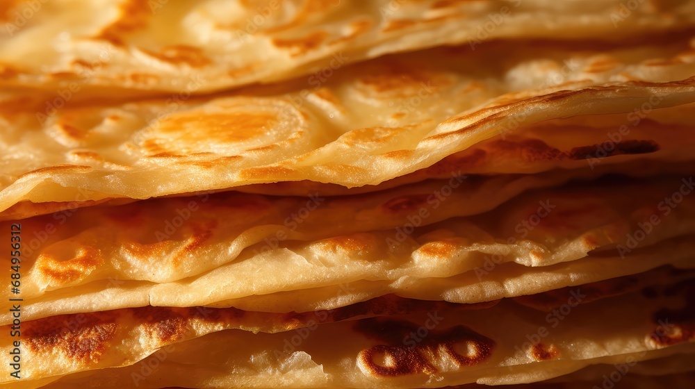 meal bread indian food flaky illustration cuisine background, asian ...