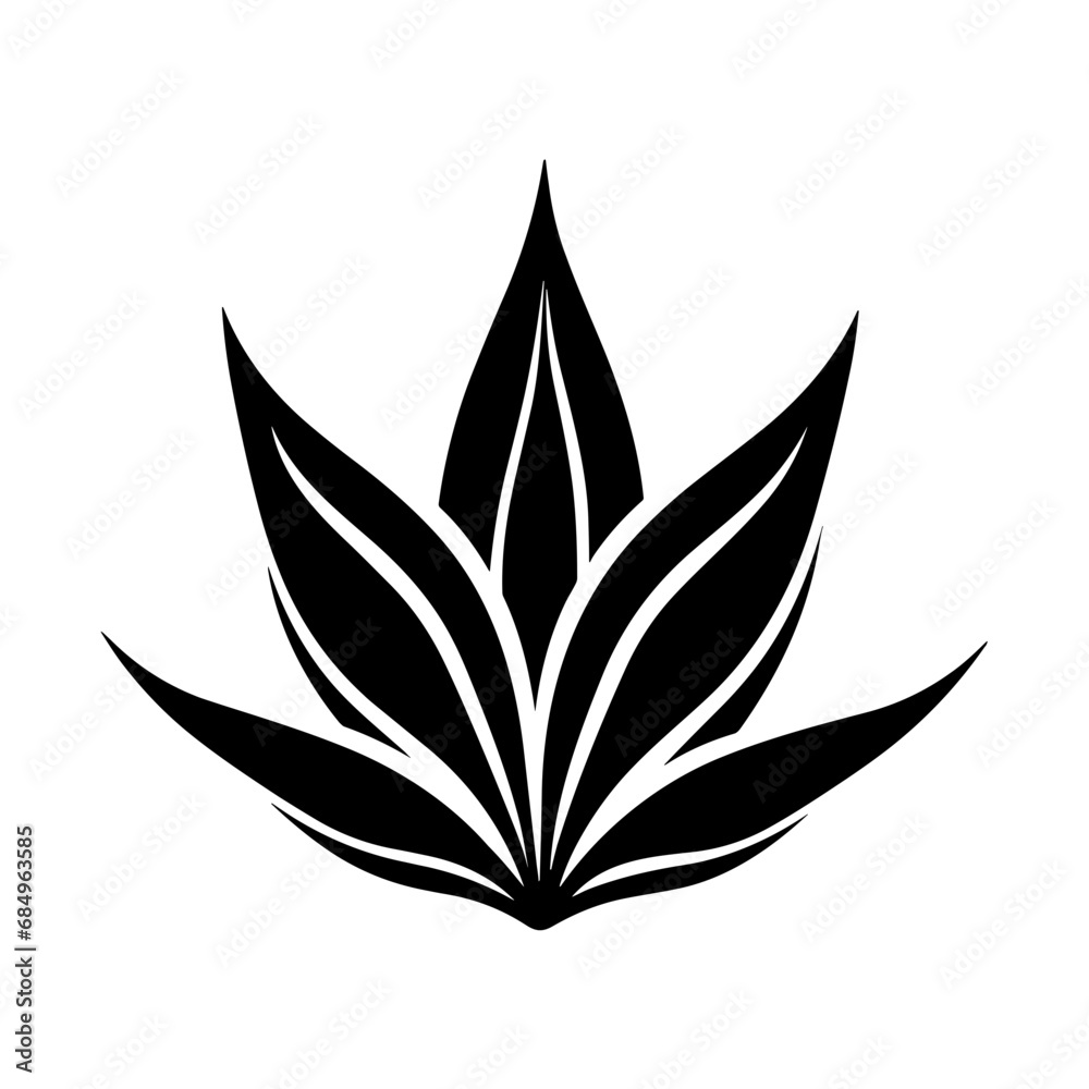 Simple Vector Illustration of Agave. SVG Stock Vector | Adobe Stock