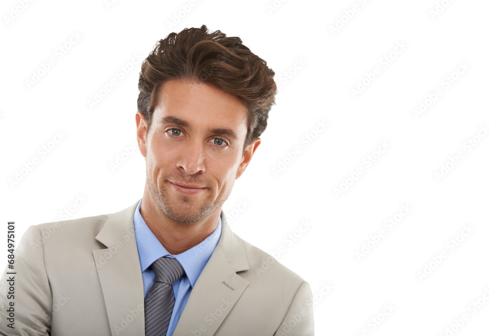 Portrait, confident business man and entrepreneur, corporate employee ...