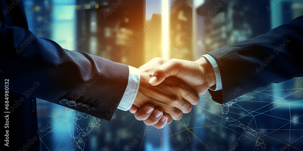 handshake between two professionals ,Business Partners ,Unity in ...