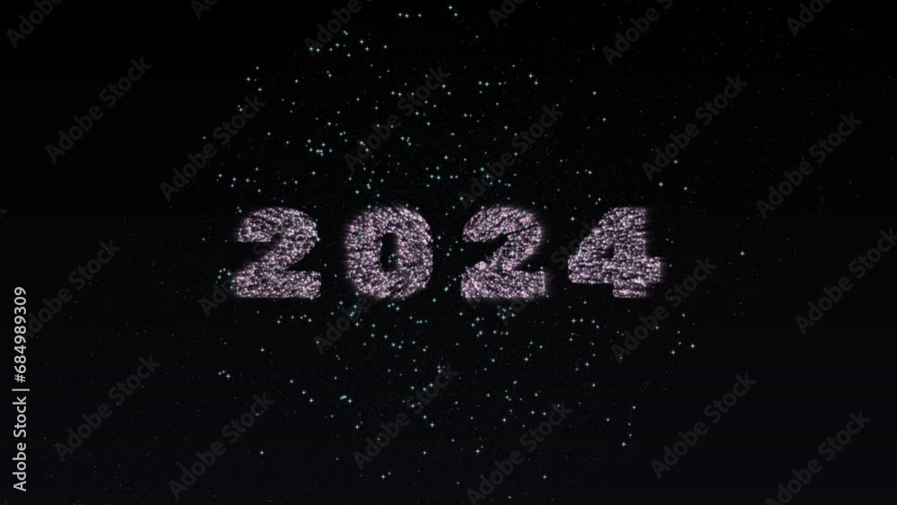 024 New year text effect Cinematic Title Trailer animation. 2024 ...