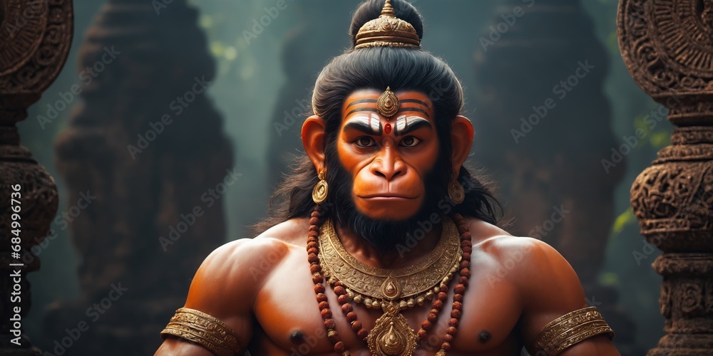 Hindu God Hanuman, Maruti and Bajrang bali is a Hindu god Stock Photo ...