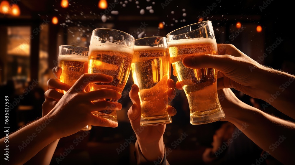 celebration light beer drink cheers light beers illustration background ...
