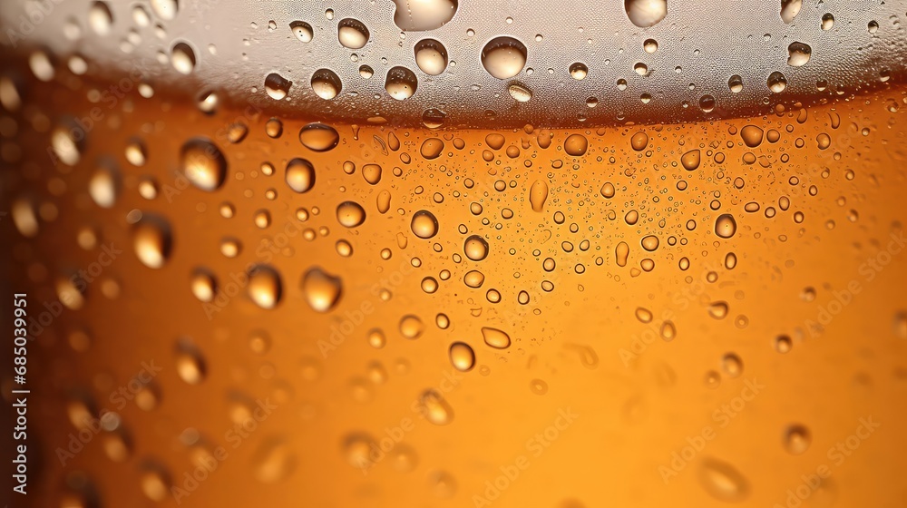 alcohol liquid beer drink droplets on chilled illustration golden pub ...