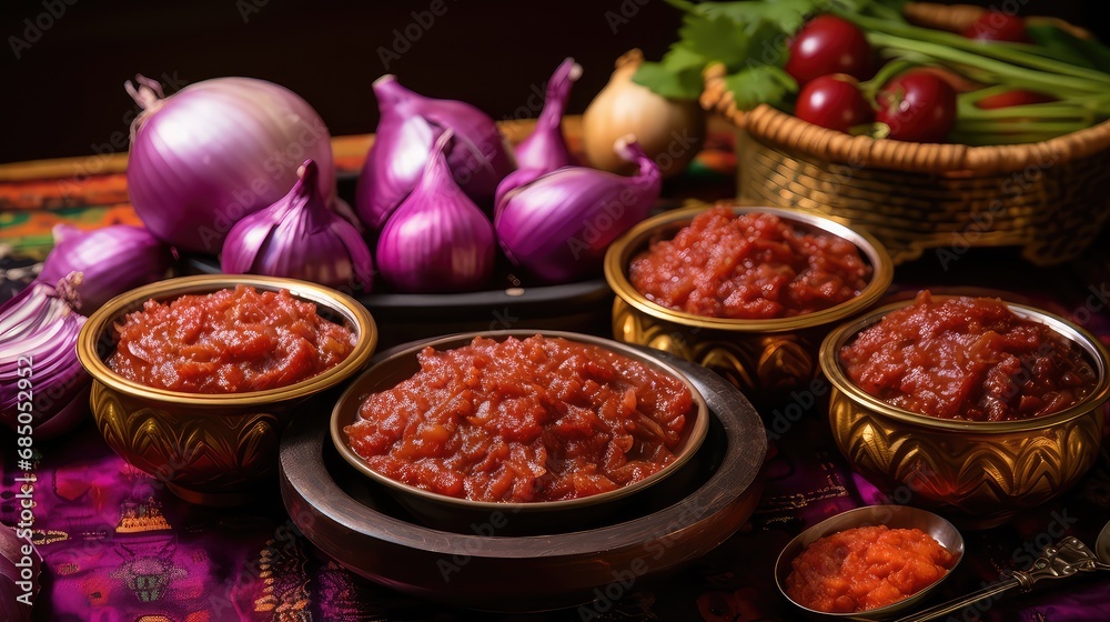 flavorful red indian food tomato illustration traditional vibrant ...