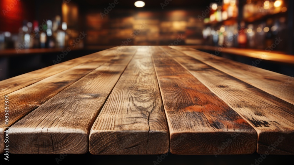 Blurred Bustling Background Clean Wooden Table , Background Images , Hd ...