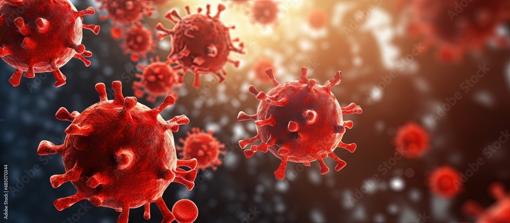 Poster Detailed observation of SARS CoV 2 among blood cells copy space ...