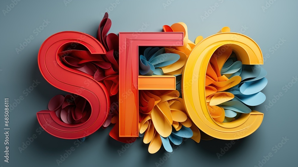SFC siglas con las letras S roja y la F naranja y la C en amarillo ...