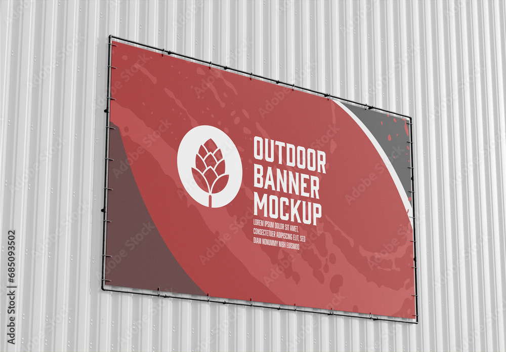 Wall Banner Mockup Stock Template | Adobe Stock