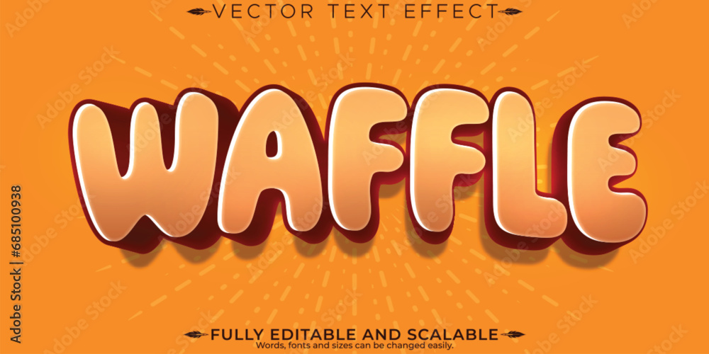 Waffle text effect, editable batter and delicious customizable font ...