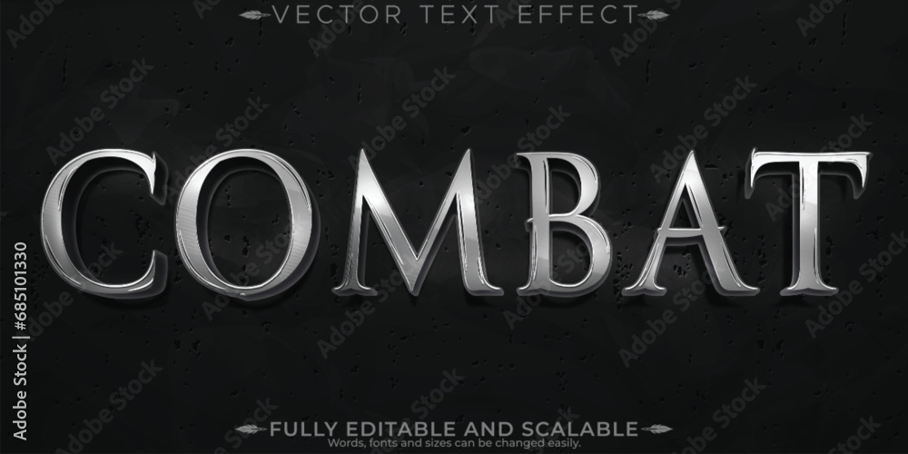 Combat text effect, editable battle and warrior customizable font style ...