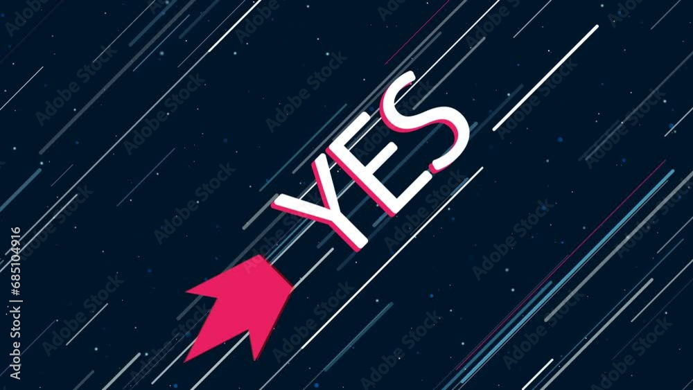 Yes symbol flies through the universe on a jet propulsion. The symbol ...