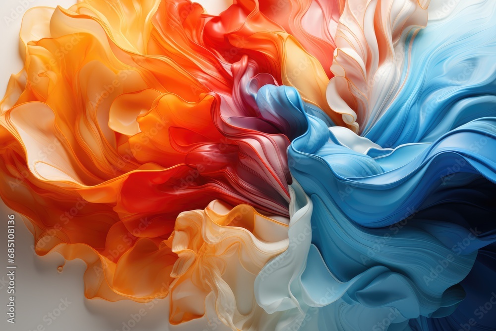 Craft a digital painting that captures the essence of fluidity, with ...