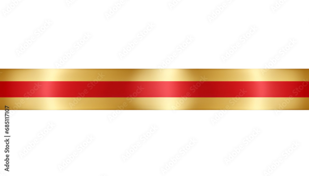 red and gold ribbon isolated on transparent background cutout Stock ...