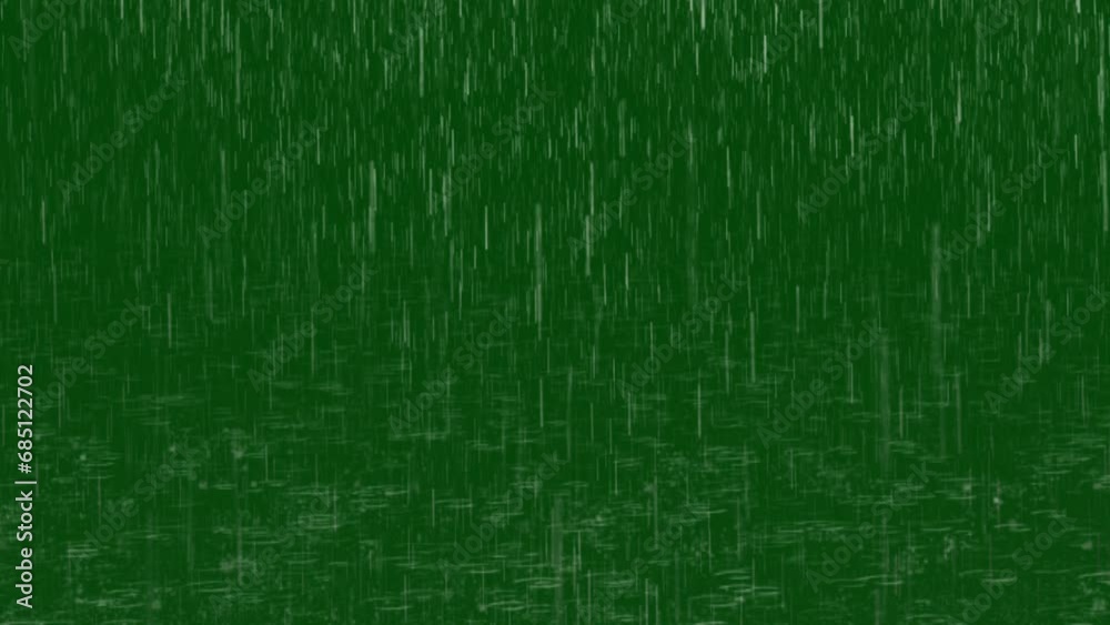 Rain high Resolution video green screen 4k, Easy Editable video, 3D ...