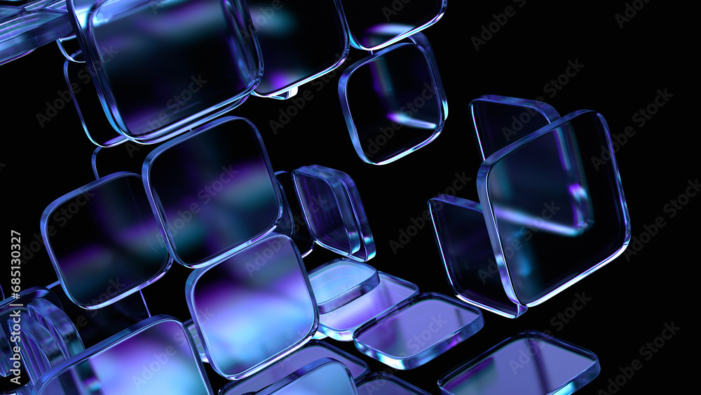 Dark background design, abstract geometric blocks, 3d render Stock ...