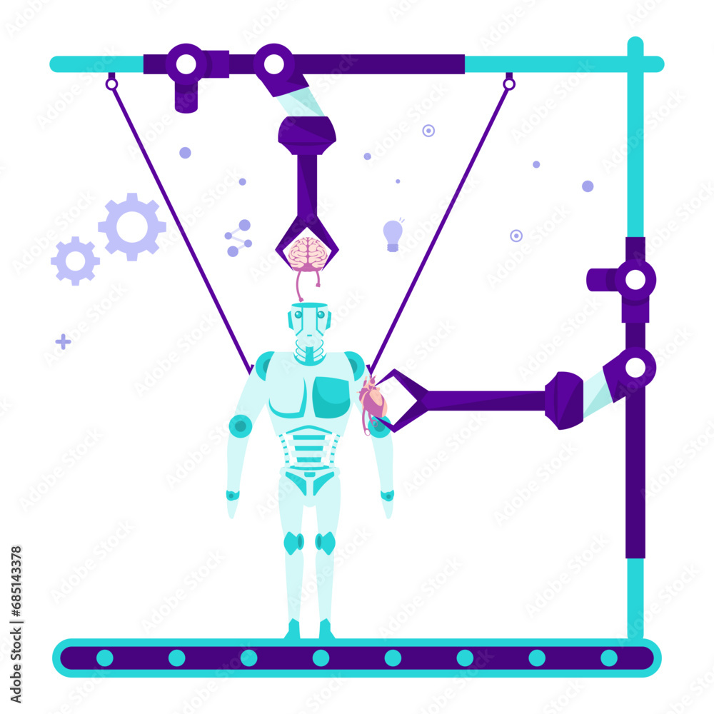 Poster artificial intelligence driven humanoid robot skeleton building ...