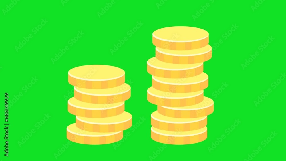 Vidéo Stock Business pop up coin footage animation. Cartoon Movement ...
