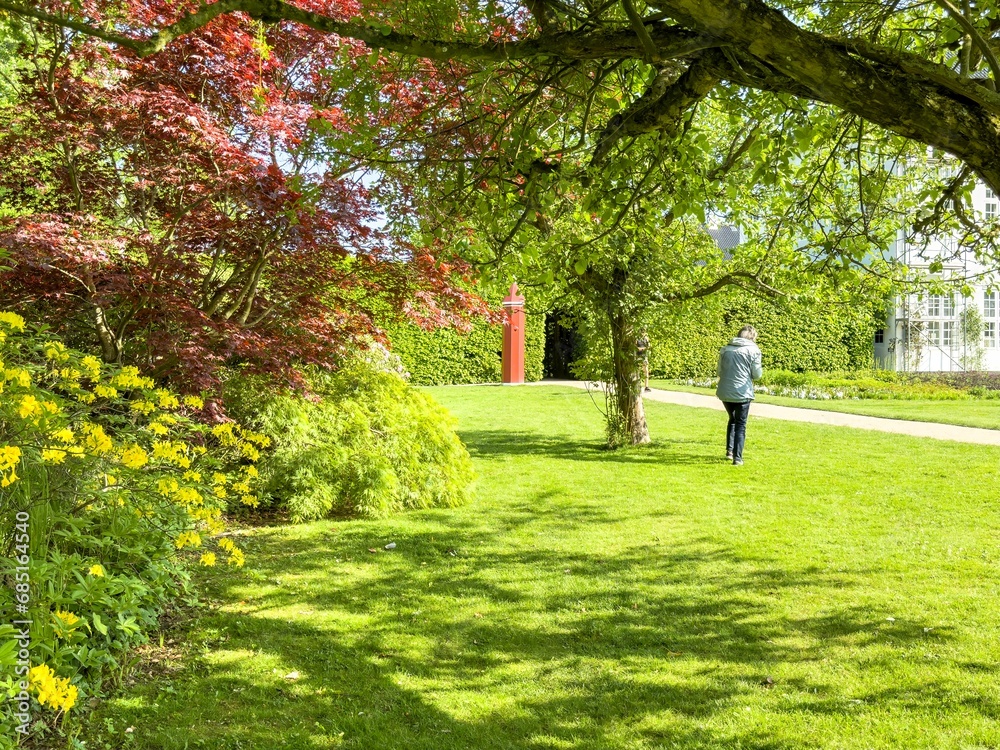 Hiking around Gråsten castle lake - Gråsten in the Jutland region of ...