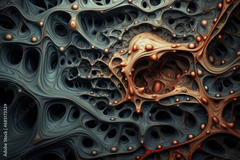 Biomorphic abstract colorful background with smooth shapes and natural ...