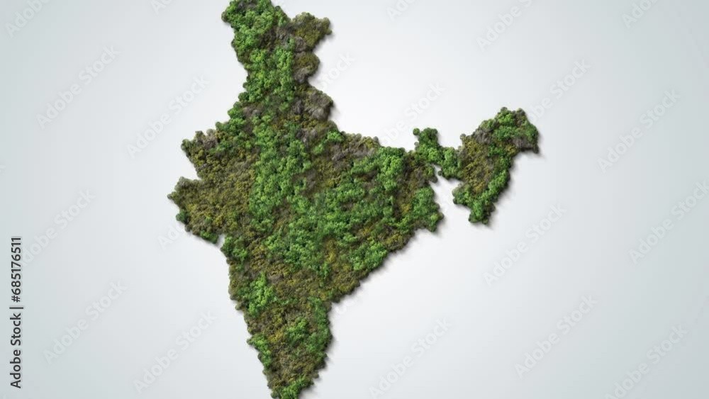 Green India-India map green concept. trees shape of India map isolated ...