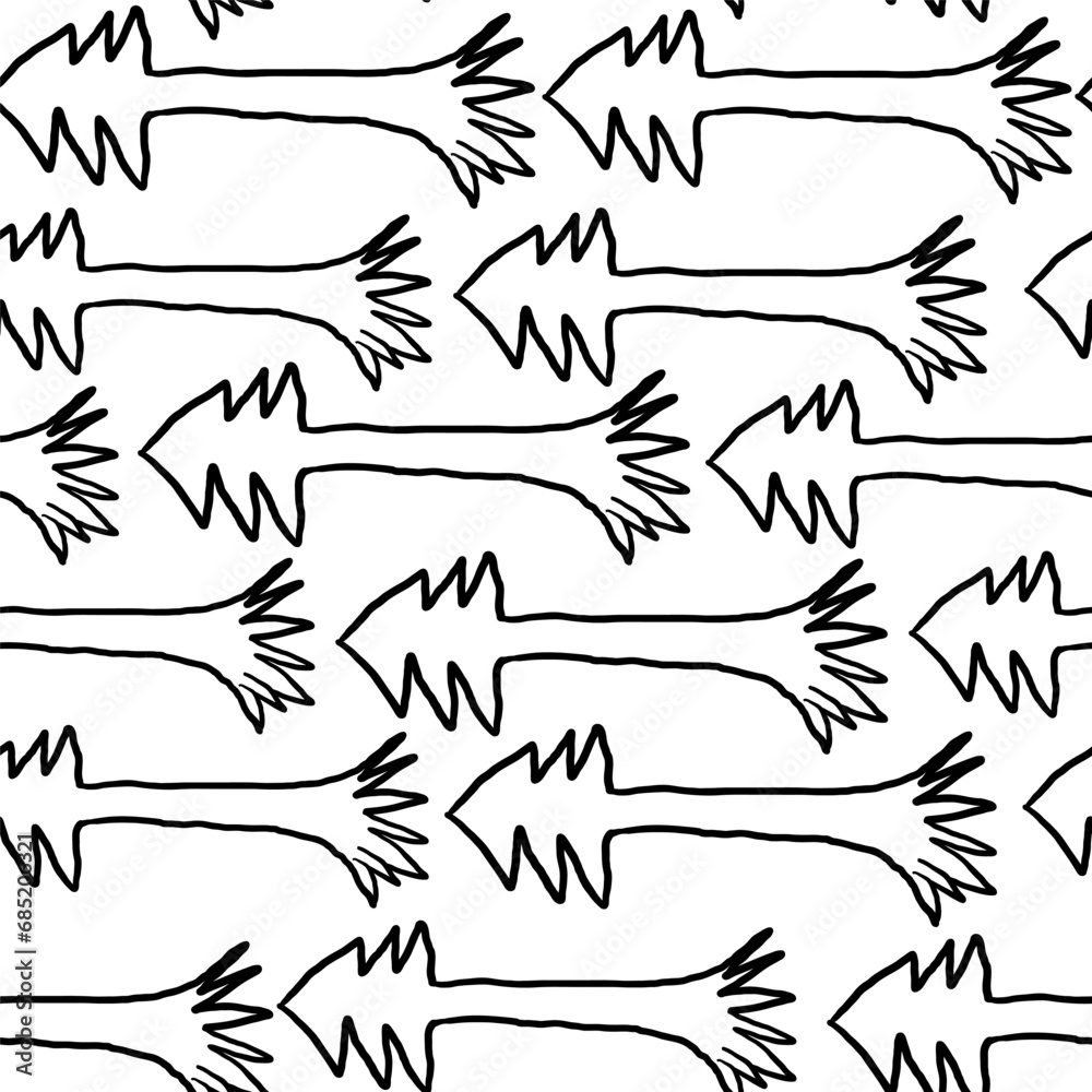 black arrow trees seamless pattern in vector. background wallpaper in ...
