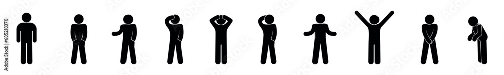 man illustration, stick figure people icon Stock Vector | Adobe Stock
