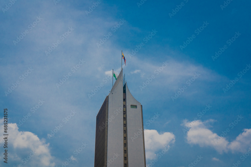 Medellin, Antioquia, Colombia. April 23, 2023. Coltejer Building, was ...