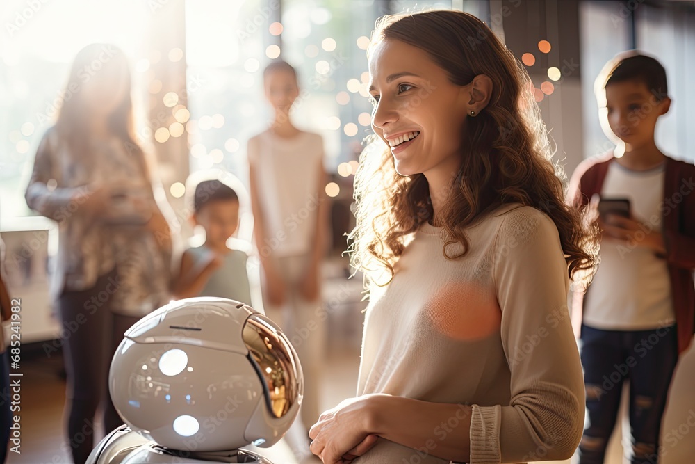 Coding Delight: Teacher Unveils Mechanical Robot Programming to Young ...