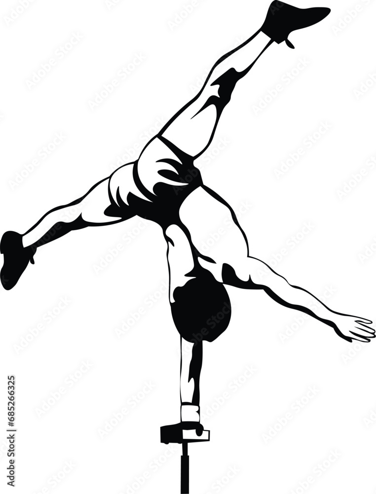 Cartoon Black and White Isolated Illustration Vector Of A Circus ...